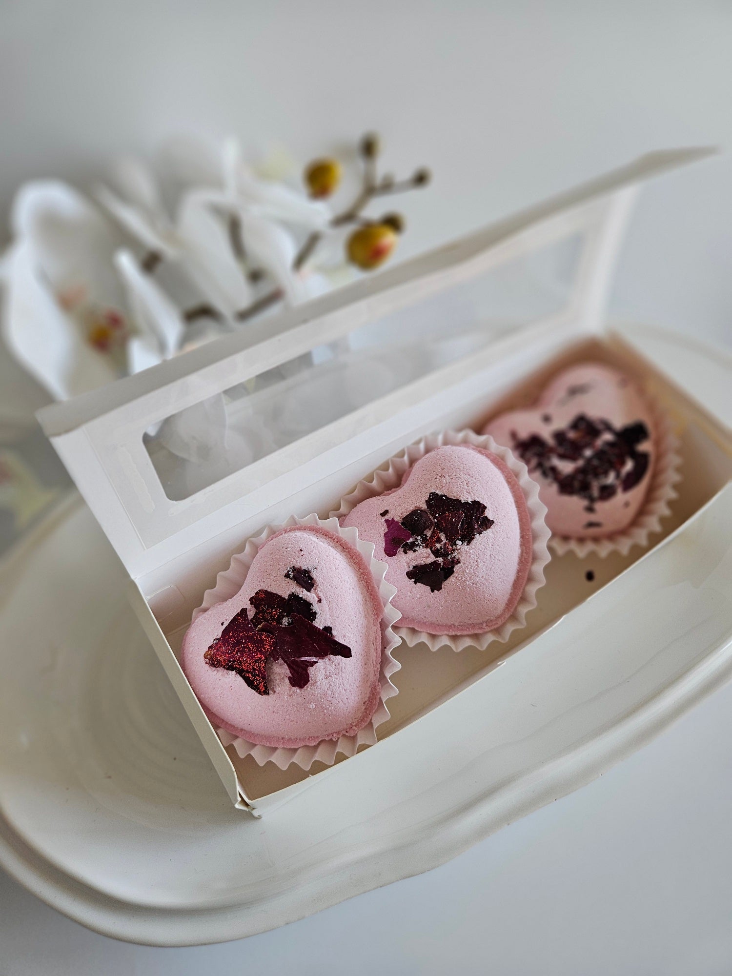 Scrub Studio Soaps - Rose Hearts Bath Bomb Trio Set – ALARA Beauty